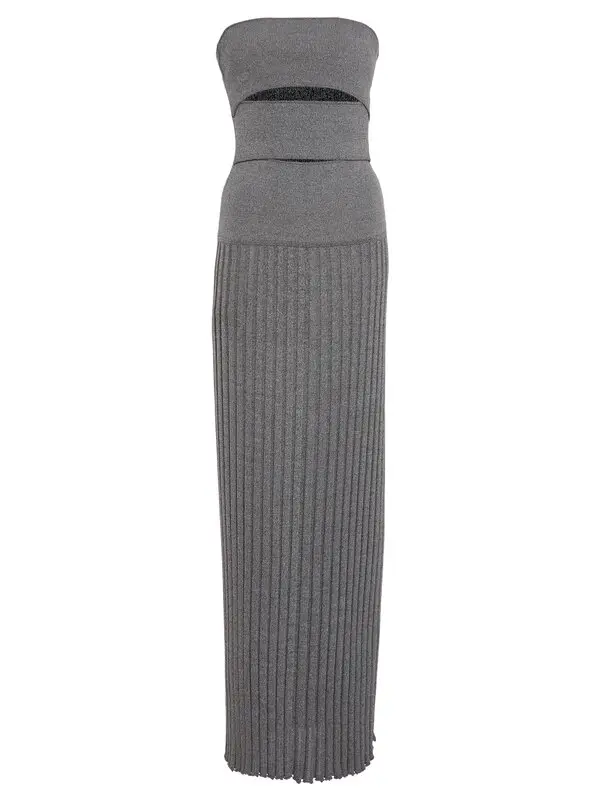Christopher Esber Slash Knit Maxi Dress - Grey