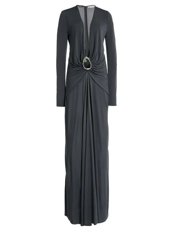 Christopher Esber Orica Crystal Ruched Maxi Dress - Blue