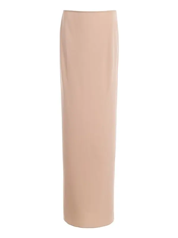 THE NEW ARRIVALS ILKYAZ OZEL Zada Jersey Maxi Skirt - Nude