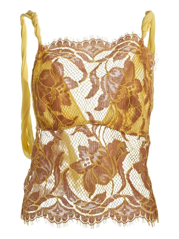 Christopher Esber Aluna Draped Lace Top - Multi