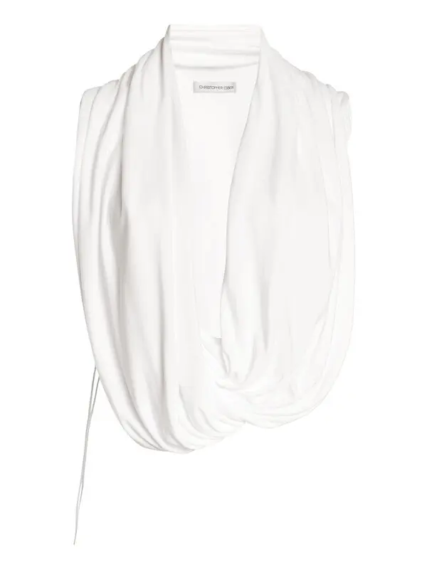 Christopher Esber Interlock Jersey Drape Top - White