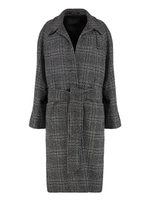 Balenciaga Wool Long Coat - Grey