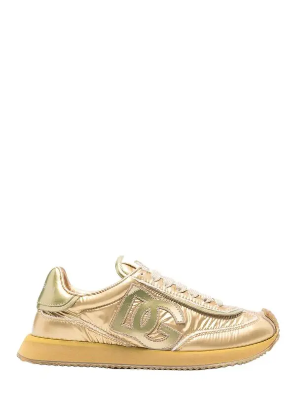 Dolce & Gabbana Metallic Sneakers - Gold
