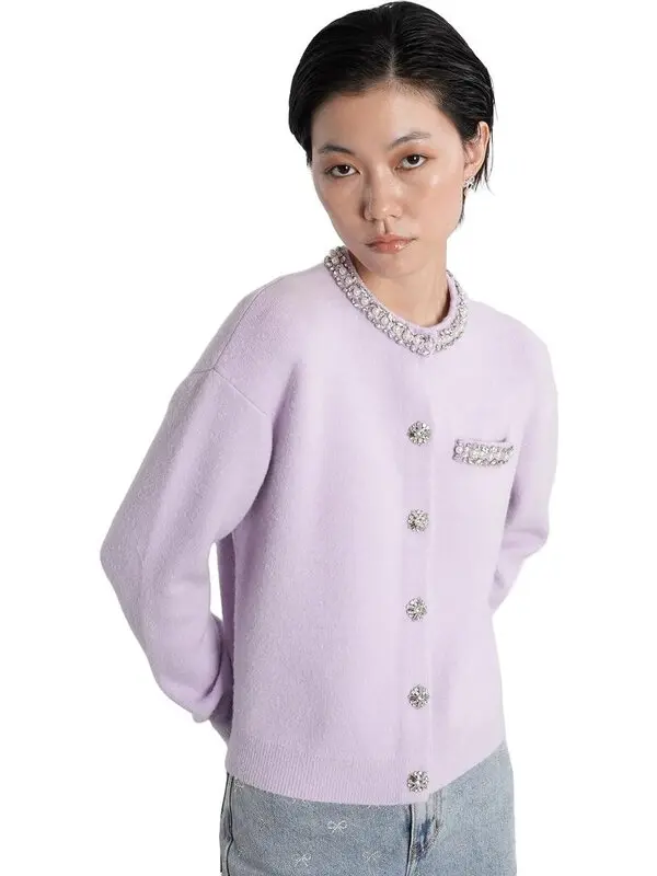 SELF-PORTRAIT Cardigan - Purple