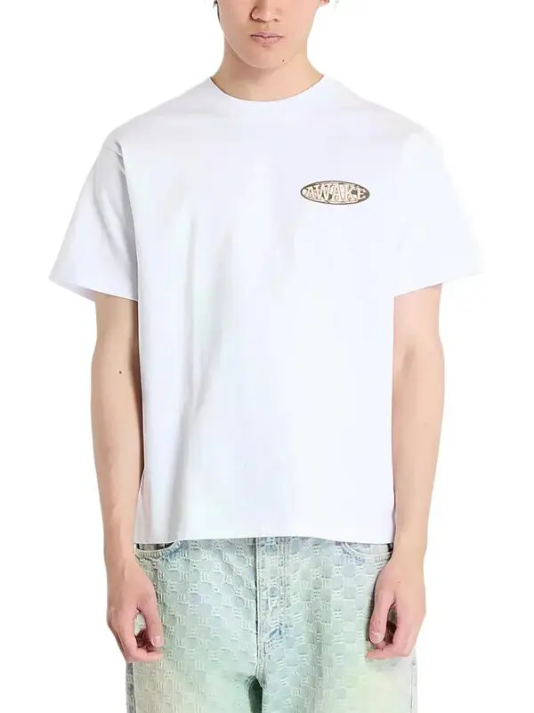 AWAKE NY Oval-logo T-shirt - White