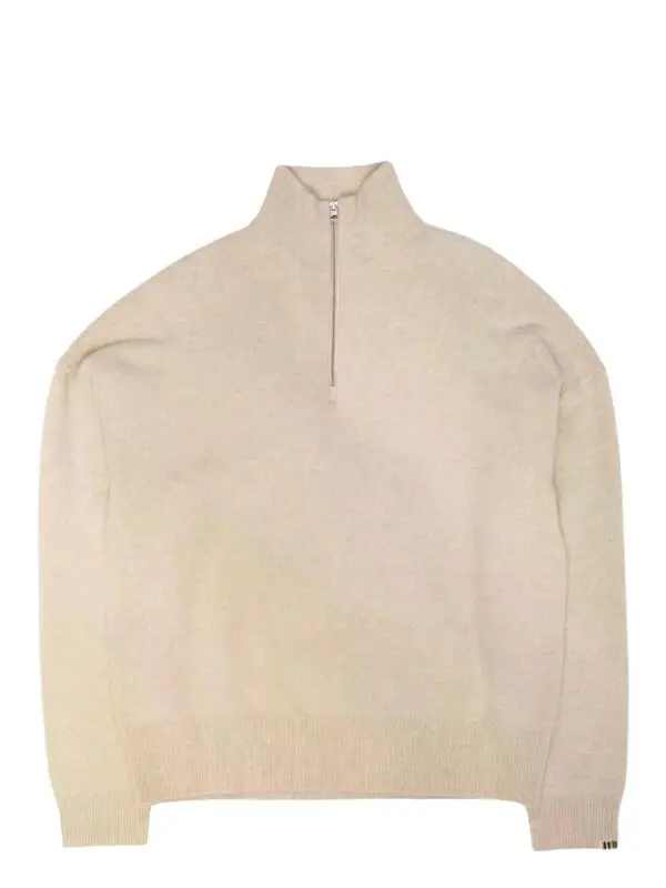 EXTREME CASHMERE X Half-zip Cashmere Sweater - Neutrals