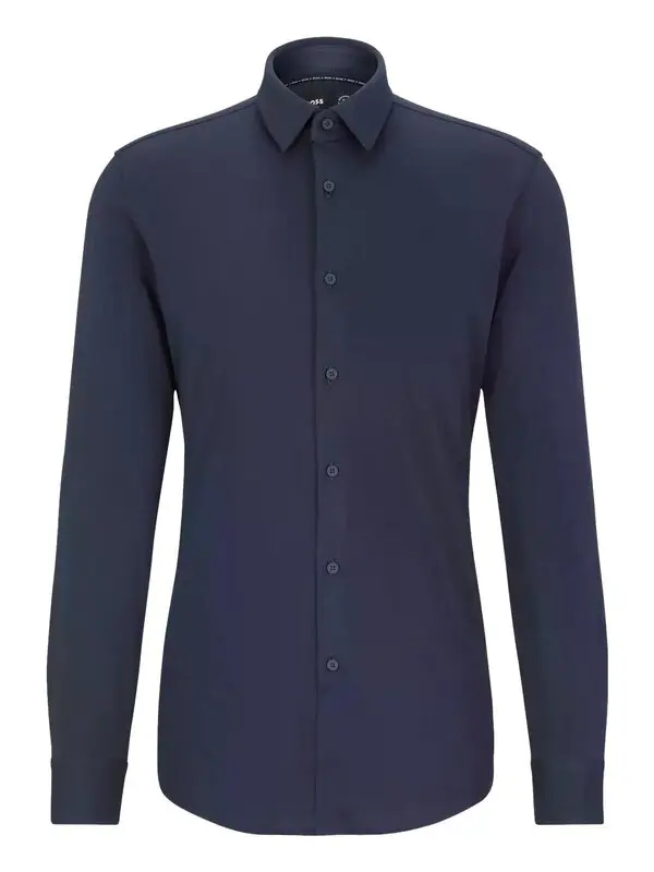 BOSS Long-sleeve Button-up Shirt - Blue