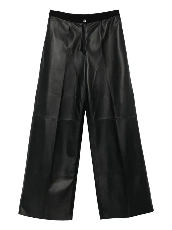 FORTE_FORTE Leather Trousers - Black