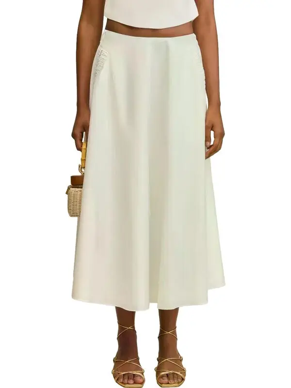 Cult Gaia Ely A-line Midi Skirt - White