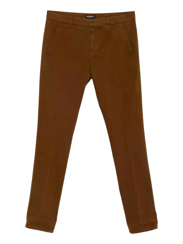 DONDUP Cotton Twill Trousers - Brown
