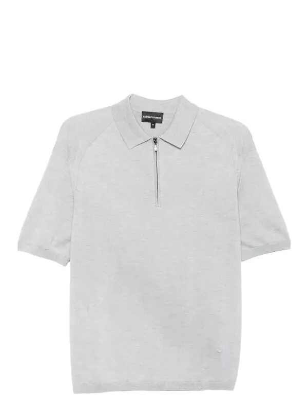 Emporio Armani Half-zip Polo Shirt - Grey
