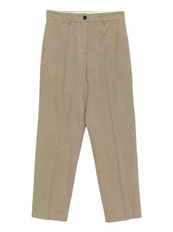 ALYSI Textured Wool Trousers - Green