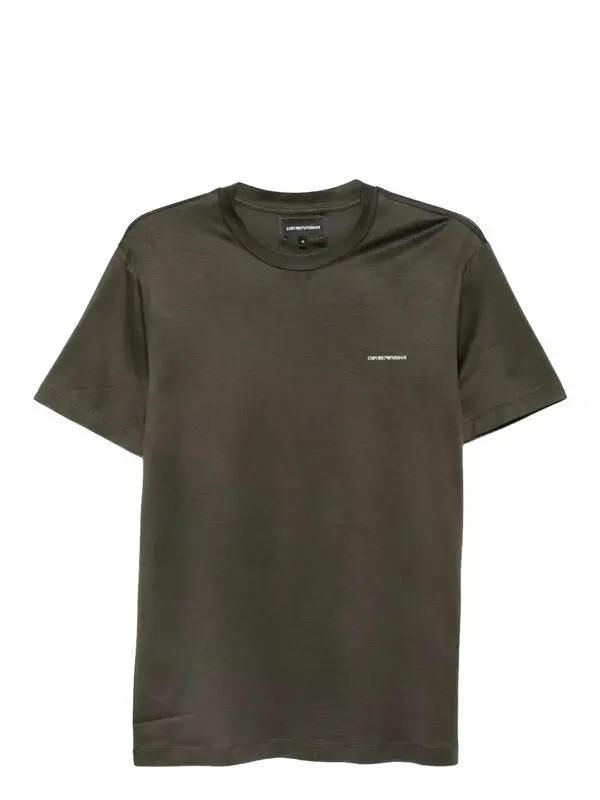 Emporio Armani Logo-embroidered T-shirt - Green
