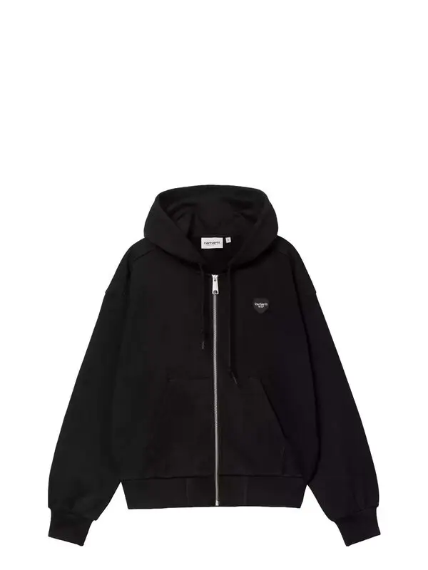 Carhartt Work In Progress Heart Logo Zip-up Hoodie - Black