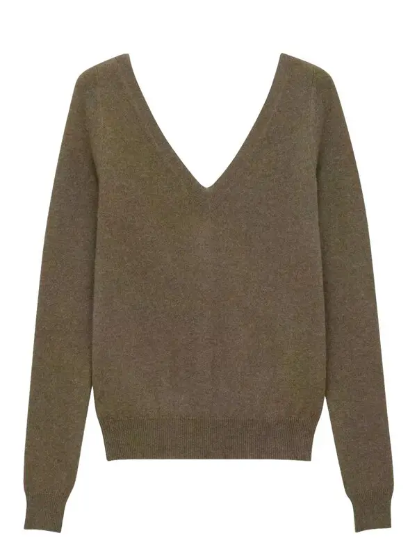 Saint Laurent V-neck Cashmere Sweater - Brown