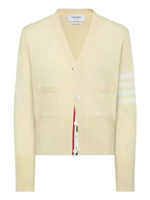 Thom Browne 4-bar Stripe Cardigan - Yellow