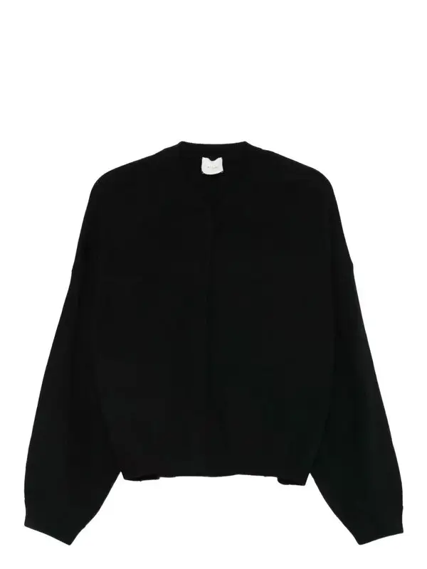 ALYSI Balloon-sleeve Cardigan - Black