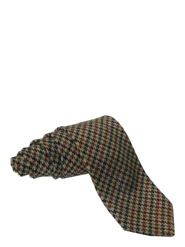 CASTANGIA Houndstooth Tie - Brown