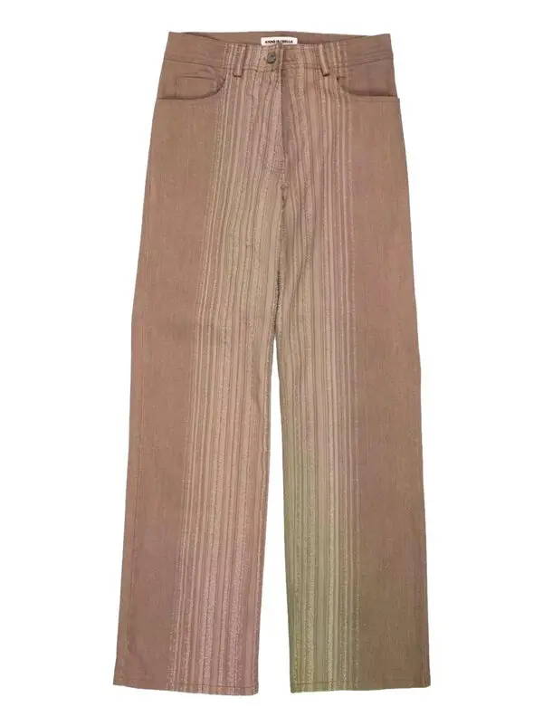ANNE ISABELLA Laser-treated Straight Leg Jeans - Brown