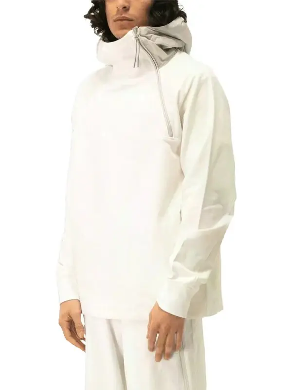C.P. COMPANY Zip-front Hooded Sweatshirt - White