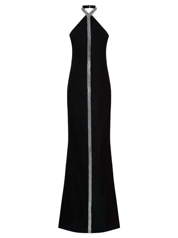 TALLER MARMO Acropoli Halterneck Maxi Dress - Black