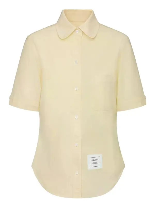 Thom Browne Patch-pocket Short-sleeve Shirt - Yellow