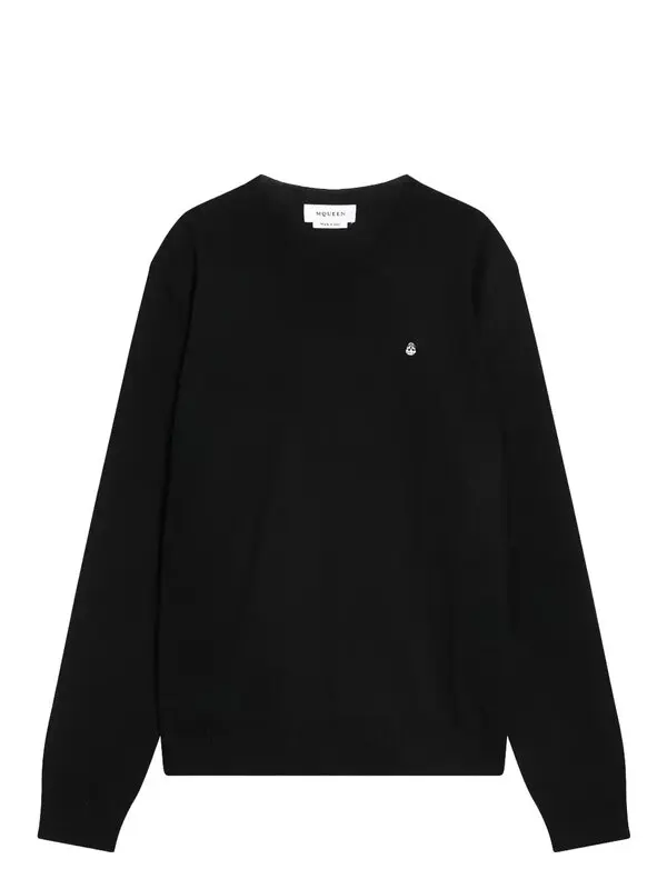 Alexander McQueen Skull-embellished Crew-neck Sweater - Black