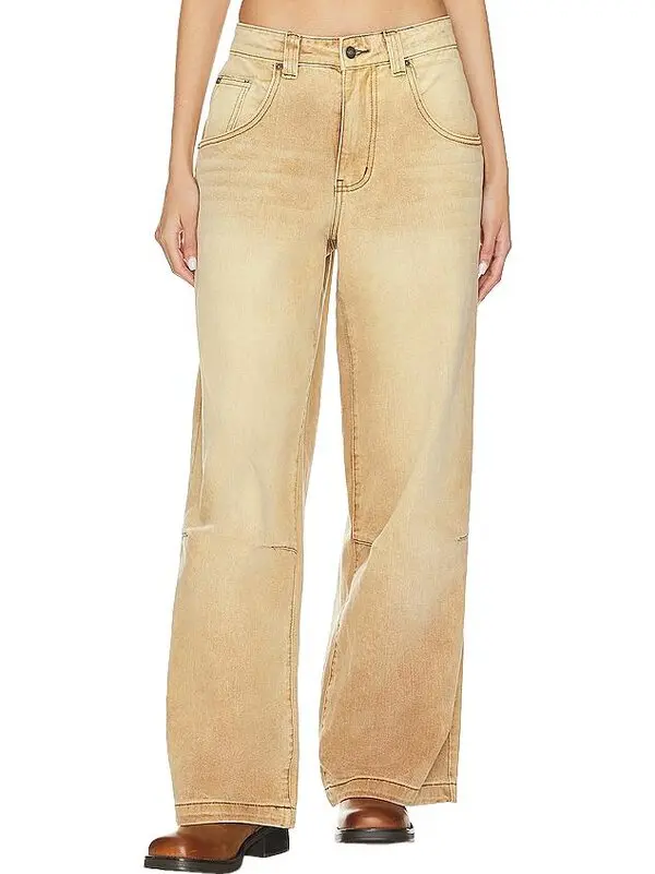 JADED LONDON Colossus Baggy Jeans - Tan