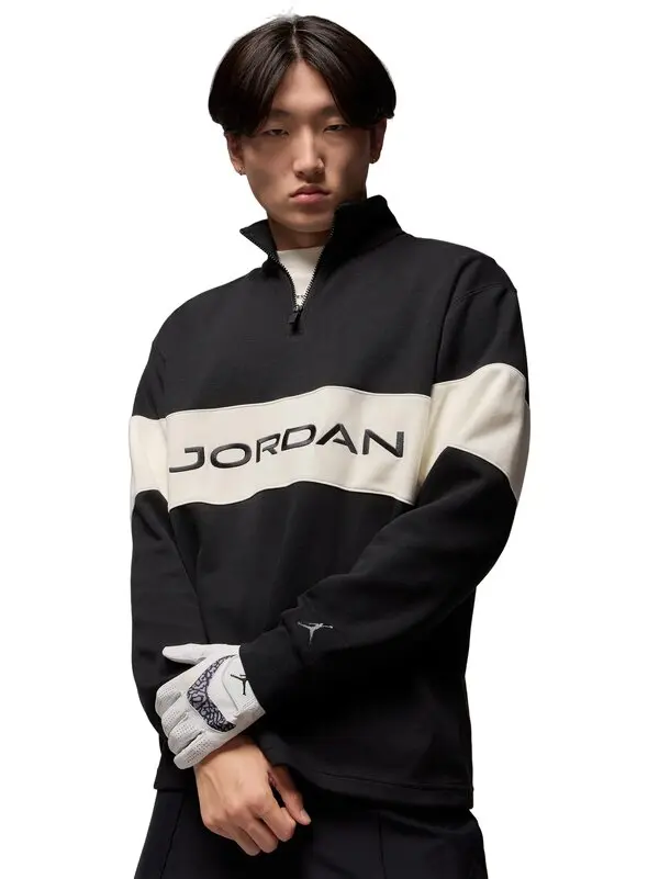 JORDAN Sport Dri-fit 1/4-zip Golf Top - Black