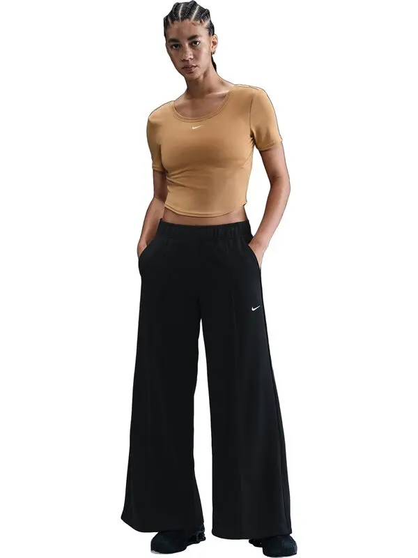 Nike Sportswear Mid-rise Wide-leg Track Pants - Black