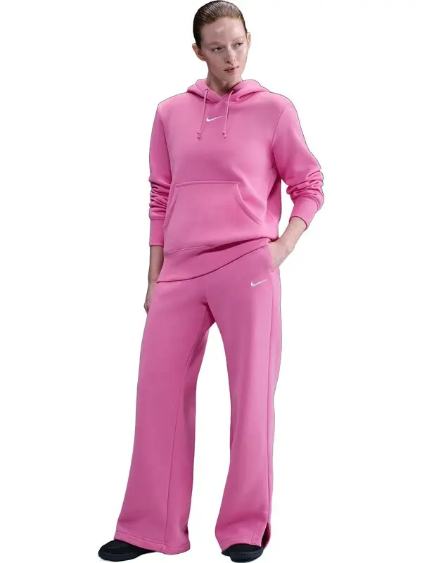 Nike Sportswear Phoenix Fleece High-waisted Wide-leg Pants - Pink