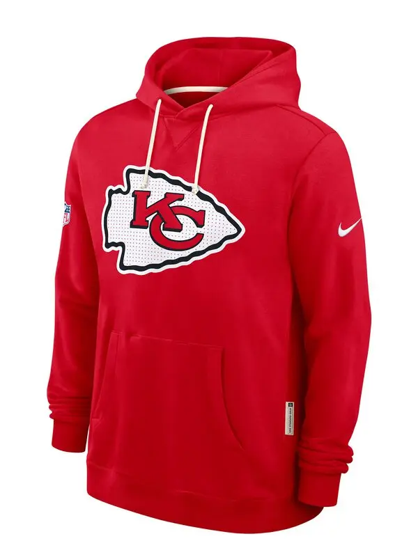Nike Kansas City Chiefs Sideline Dri-fit Nfl Pullover Hoodie - Red