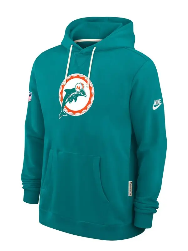 Nike Nfl Miami Dolphins Sideline Dri-fit Pullover Hoodie - Green