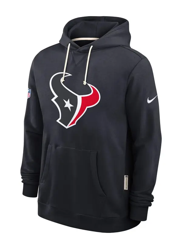 Nike Houston Texans Initial Home Sideline Dri-fit Nfl Pullover Hoodie - Blue