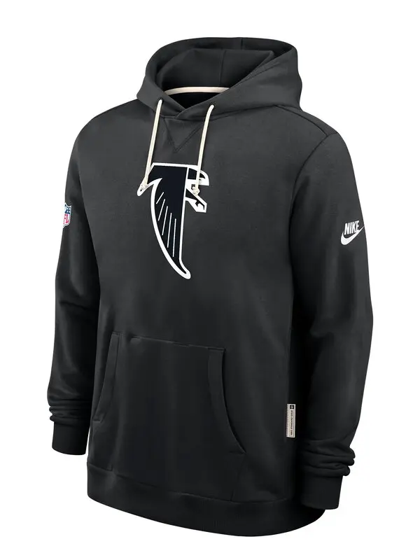 Nike Atlanta Falcons Alt Offensive Set Play Sideline Dri-fit Nfl Pullover Hoodie - Black