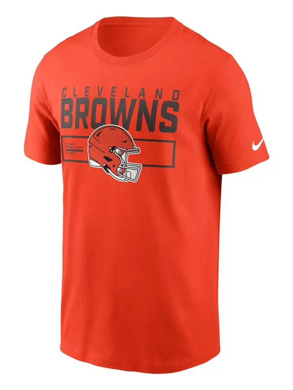 Nike Cleveland Browns Helmet Essential Nfl T-shirt - Orange