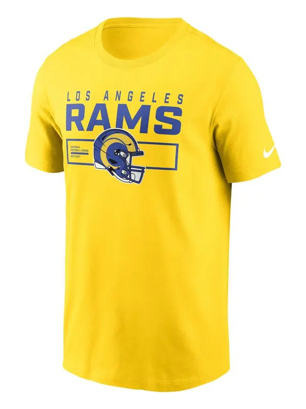 Nike Los Angeles Rams Helmet Essential Nfl T-shirt - Yellow