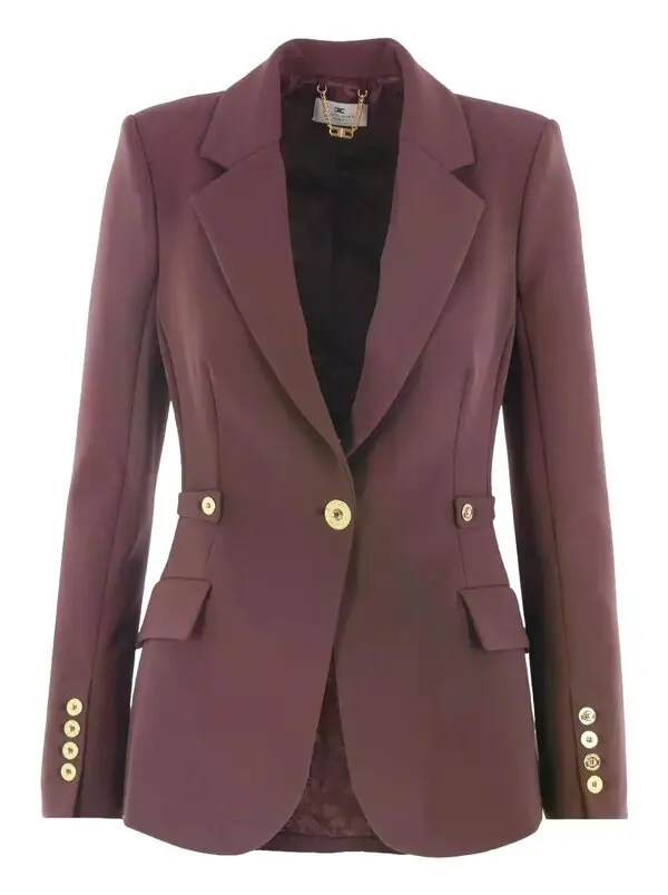Elisabetta Franchi Padded-shoulder Blazer - Red
