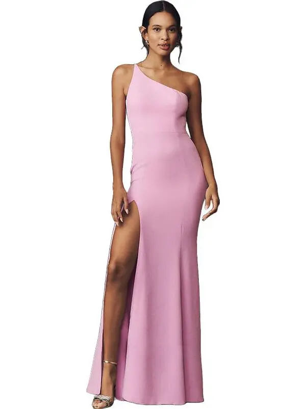 Dress The Population Amy Crepe Maxi Dress - Lavender