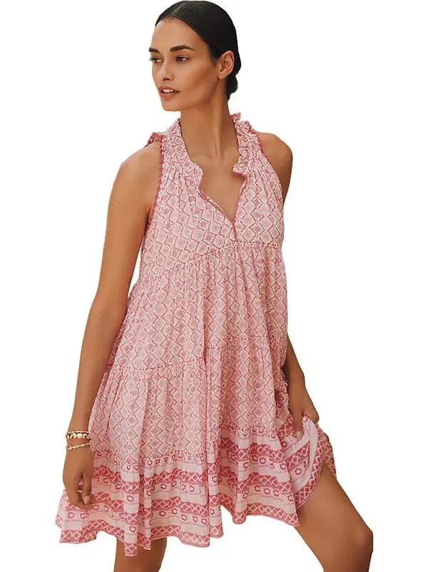 RO'S GARDEN Sofie Sleeveless Swing Mini Dress - Pink