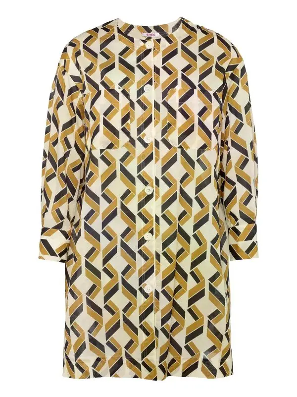 ERES Espace Geometric-print Shirt - White