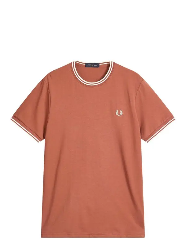 Fred Perry Twin Tipped T-shirt - Whiskybrown/ecru