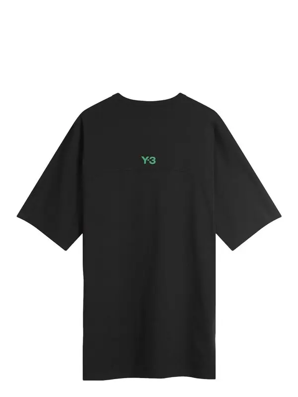 Y3 X Short Sleeve T-shirt - Black/metallic Silver/court Green