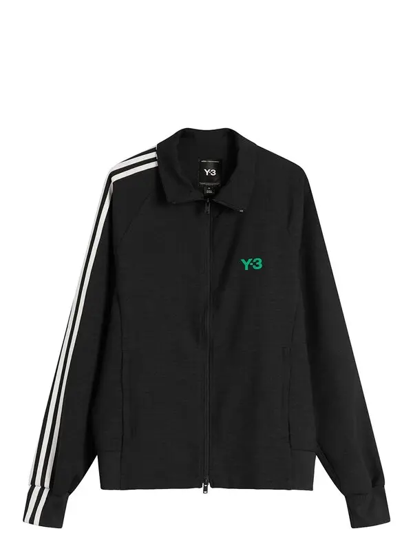 Y3 X Track Top 3 Stripes - Black/metallic Silver/court Green