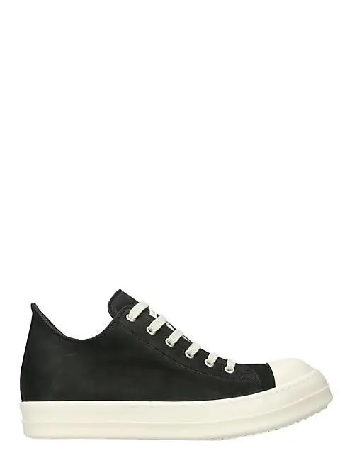 Rick Owens Classic Suede Low-top Trainers - Blk/white