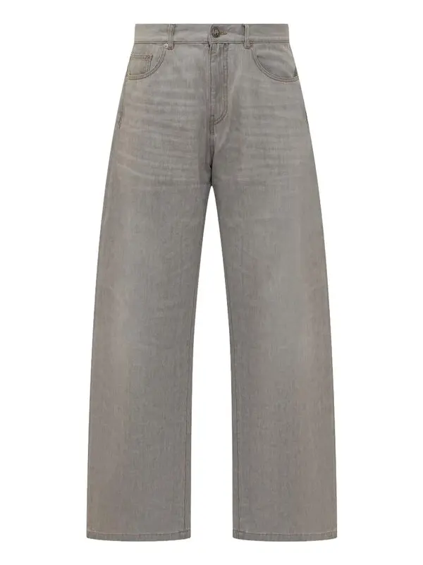 Palm Angels Wide-leg Jeans - Grey