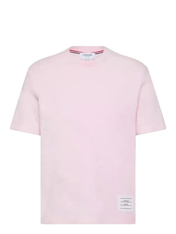 Thom Browne Four-bar Short-sleeve T-shirt - Pink