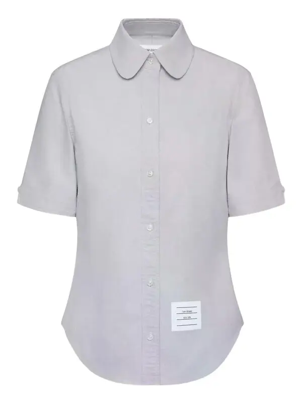 Thom Browne Oxford Short-sleeve Shirt - Grey