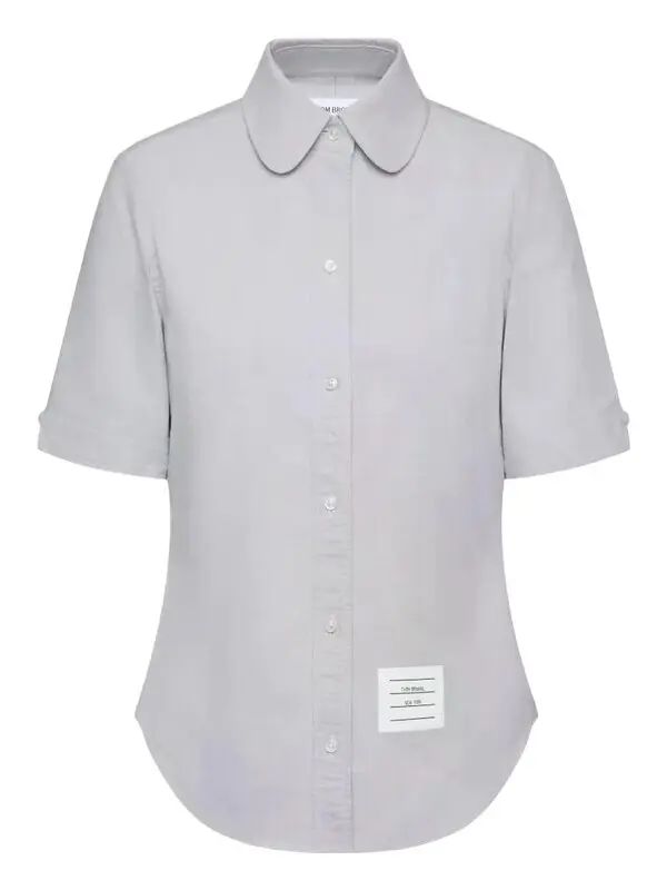 Thom Browne Oxford Short-sleeve Shirt - Grey