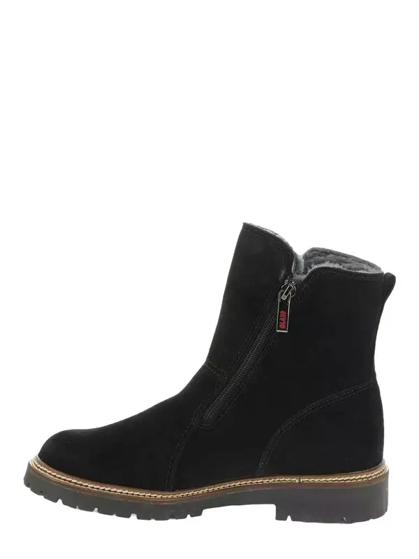 OLANG Zip-up Suede Boots - Black